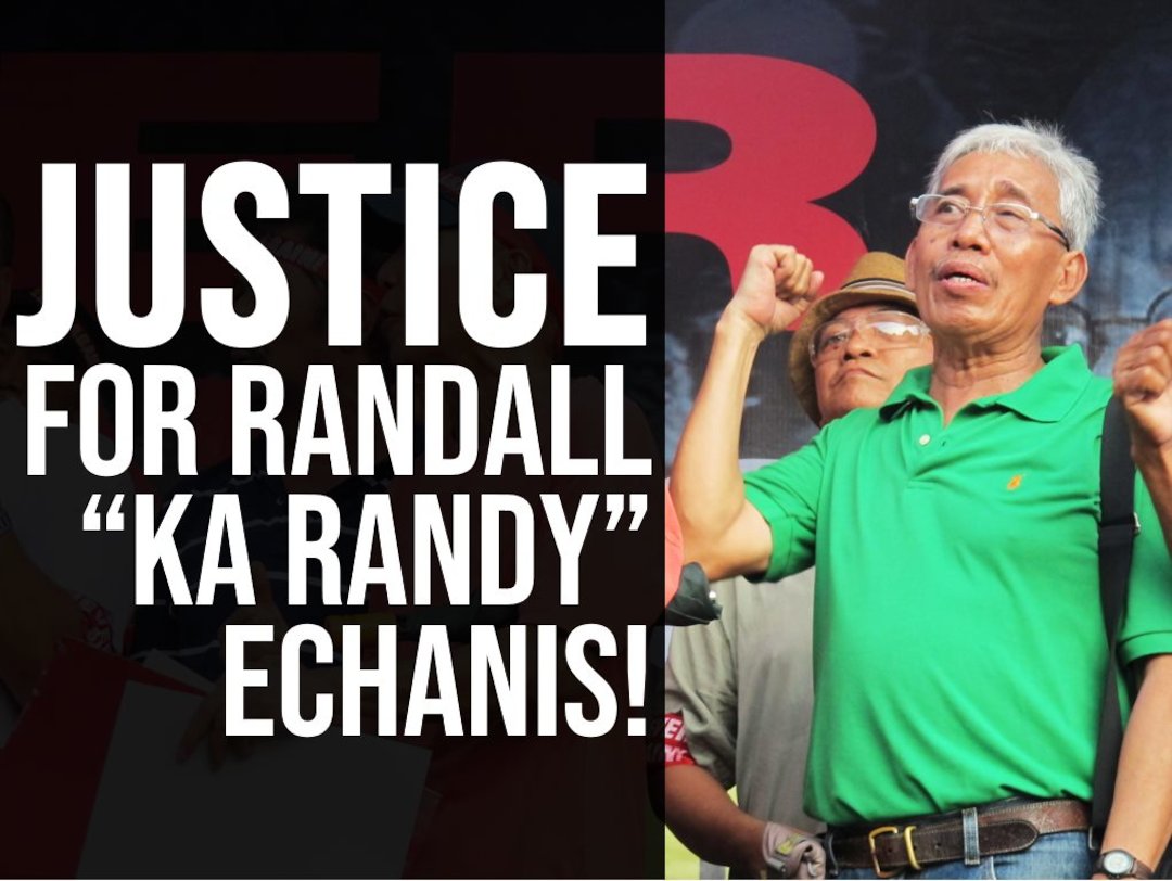Condemn assassination of Philippines peasant leader Randall Echanis ...